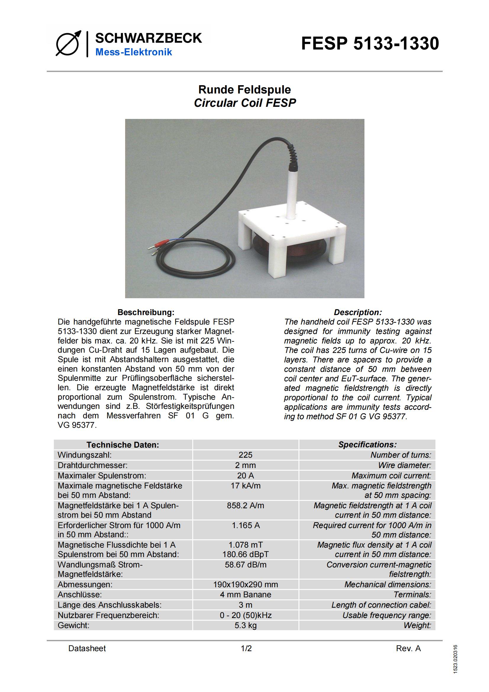 FESP 5133 1330 Circular Coil 
